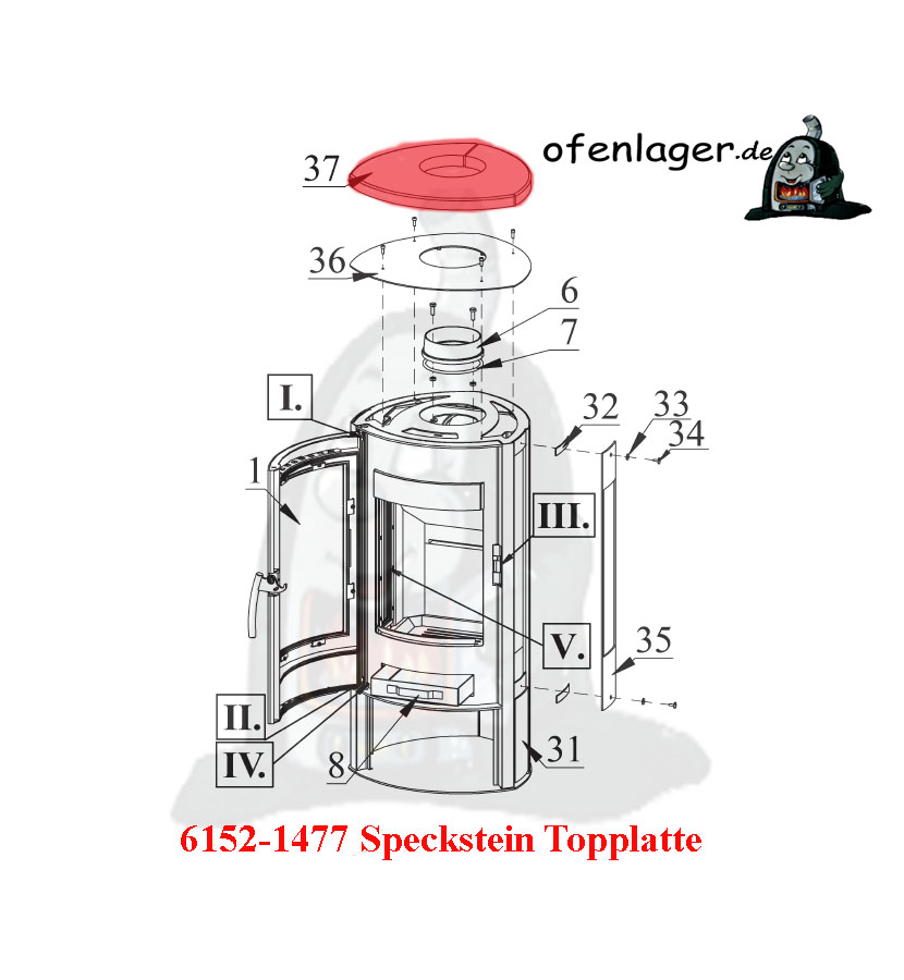 6152-1477 Speckstein | Selun | Ersatzteile FIREPLACE | Onlineshop für ...